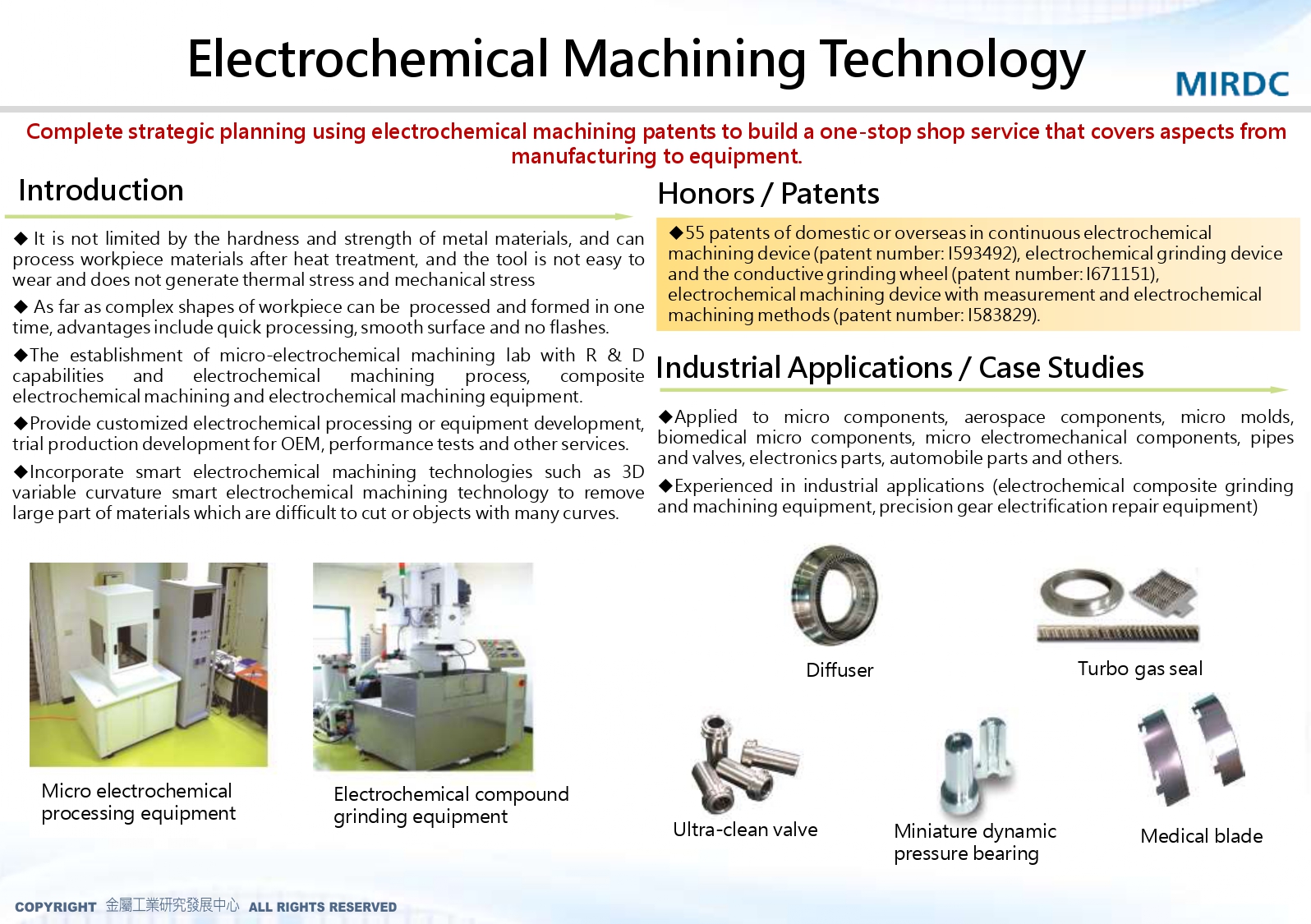 Selected Achievements-Metal Industries Research & Development Centre